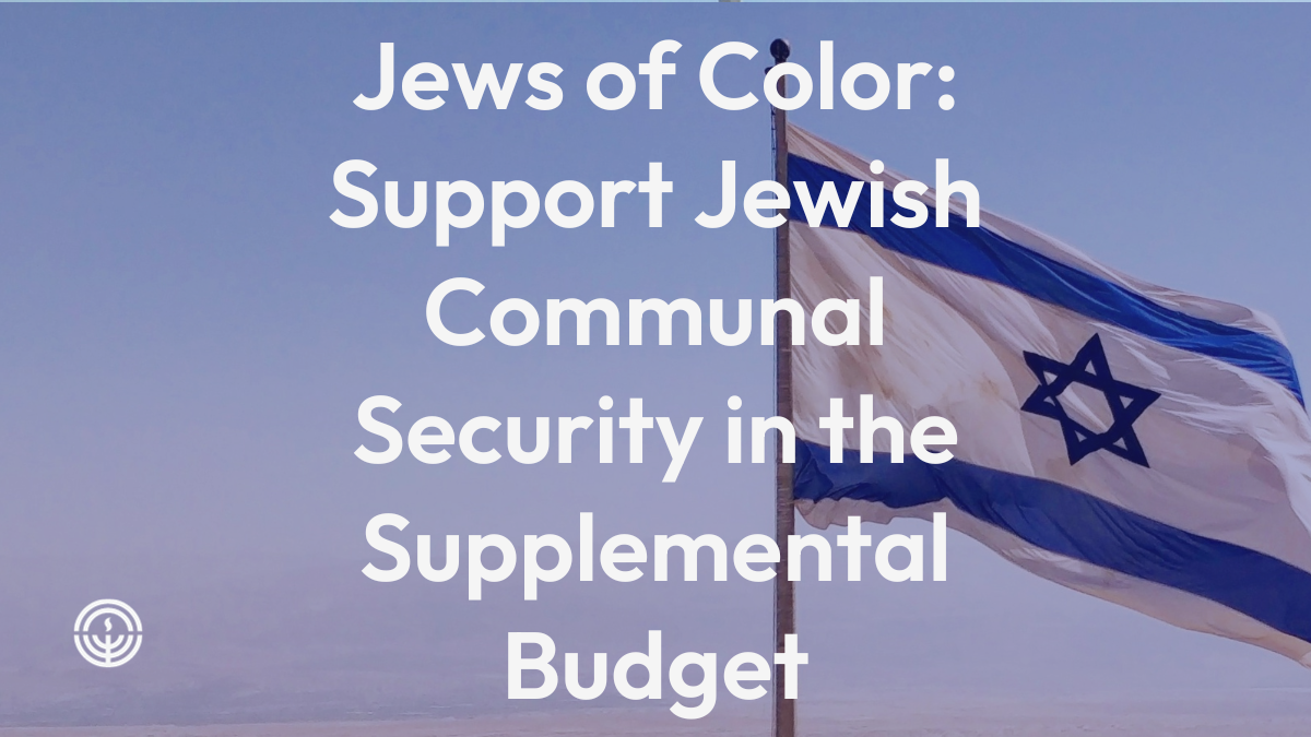 Jews of Color: Support Jewish Communal Security in the Supplemental ...